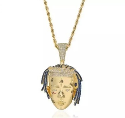 Gold XXXTentacion Rapper Chain Necklace - Hip-hop Iced Out Jewelry with ...