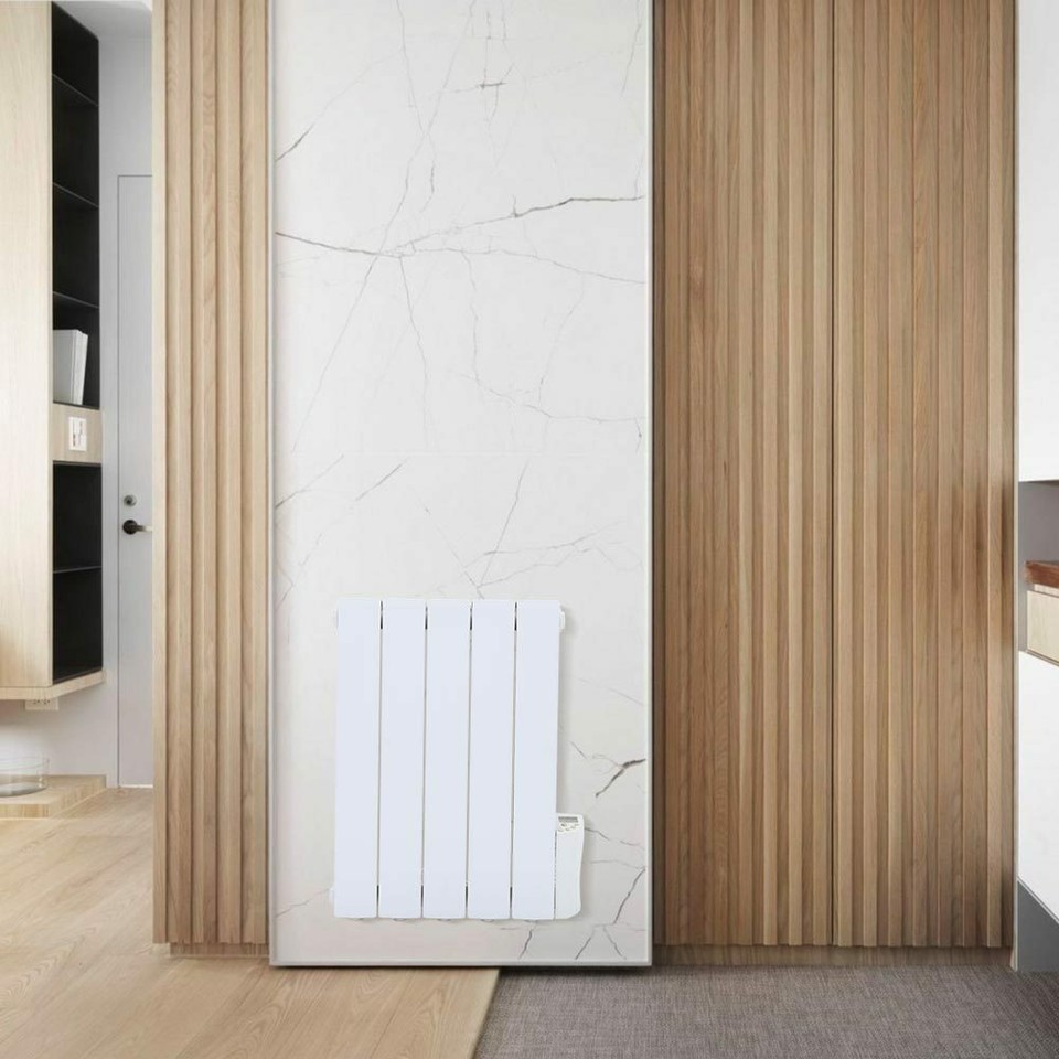 Electric Oil Filled Radiator W/ Timer Thermostatic Wall Mounted Heater ...