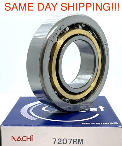 7207 BM Nachi Angular Contact C3 35x72x17 35mm/72mm/17mm Steel Ball ...