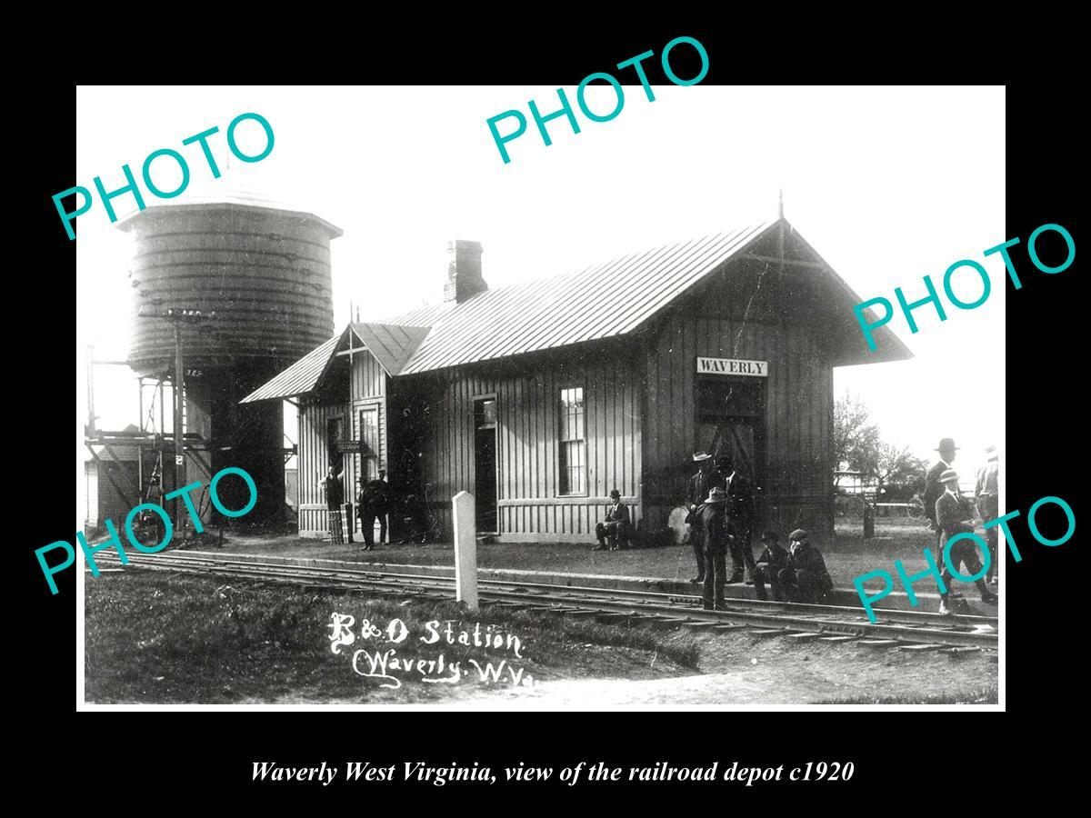 OLD 8x6 HISTORIC PHOTO OF WAVERLY WEST VIRGINIA THE RAILROAD STATION ...