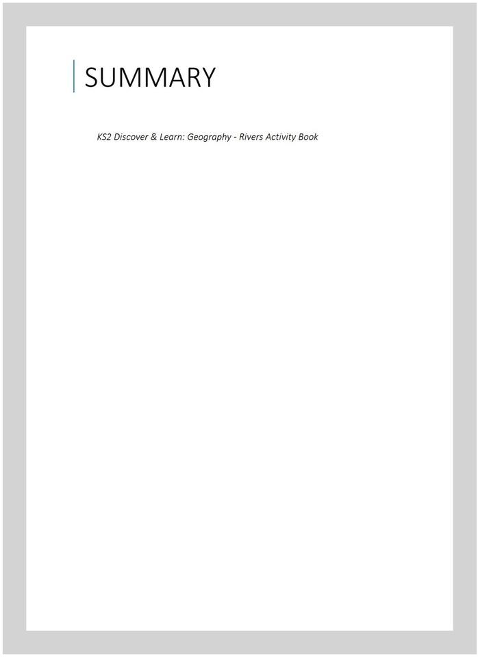Ks2 Discover & Learn: Geography - Rivers Activity Book, Paperback by ...