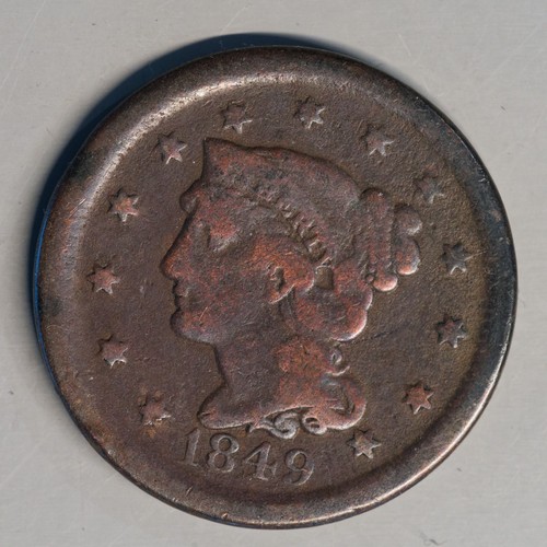 1849 Large Cent, Braided Hair, | eBay