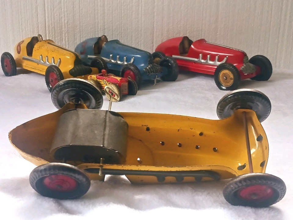 Vintage authentic 12" Marx Toys 1930's Pressed Steel Racer Car Wind Up ...
