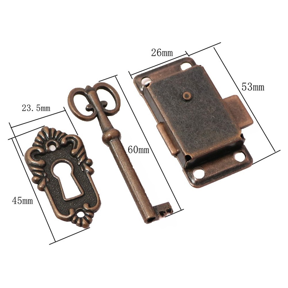 With Key Drawer Lock Antique Small Box Door Furniture Jewelry Locks ...