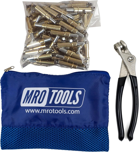 50 3/16 Cleco Sheet Metal Fasteners + Cleco Pliers W/Carry Bag (K1S50-3 ...
