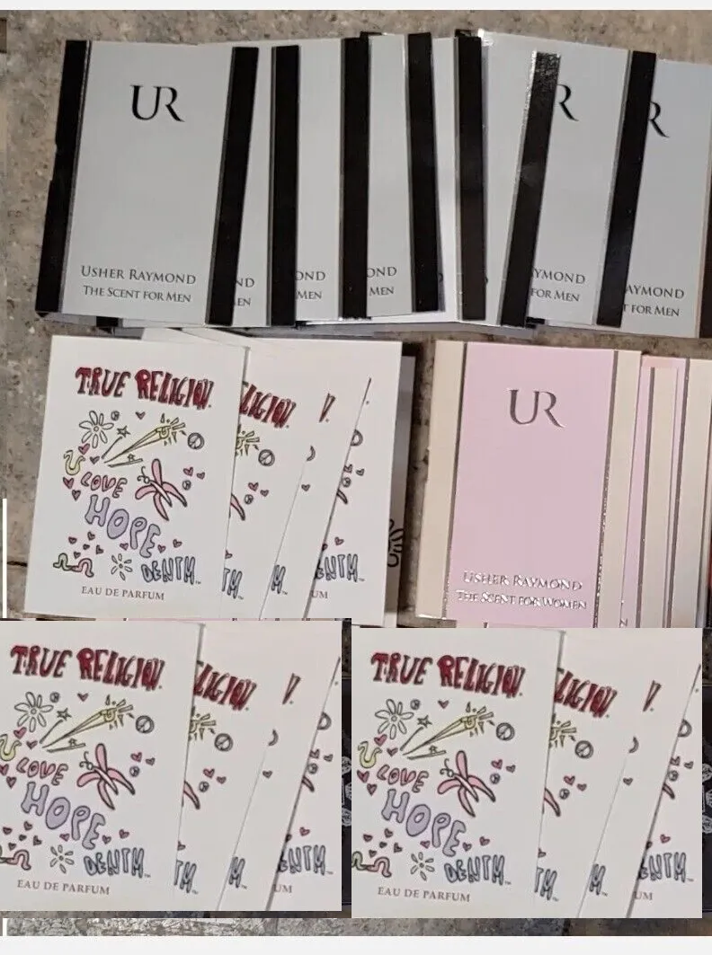 lot of 24 assorted samples perfume spray for women MEN vial on a card ...