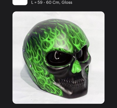 Green Ghost Rider Motorcycle Helmet | eBay