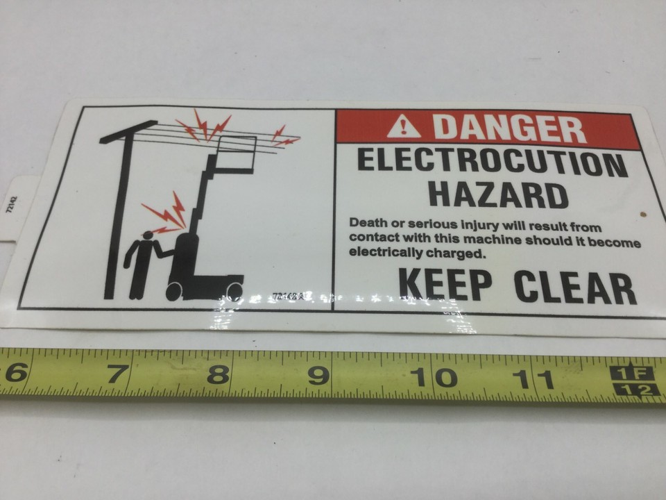 72142 Genie Danger Electrocution Decal SK33191211JE | eBay