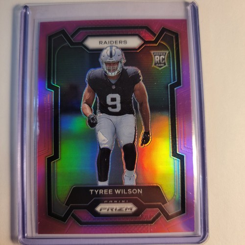 2023 PANINI PRIZM NFL TYREE WILSON PINK PRIZM ROOKIE CARD RC LV RAIDERS ...
