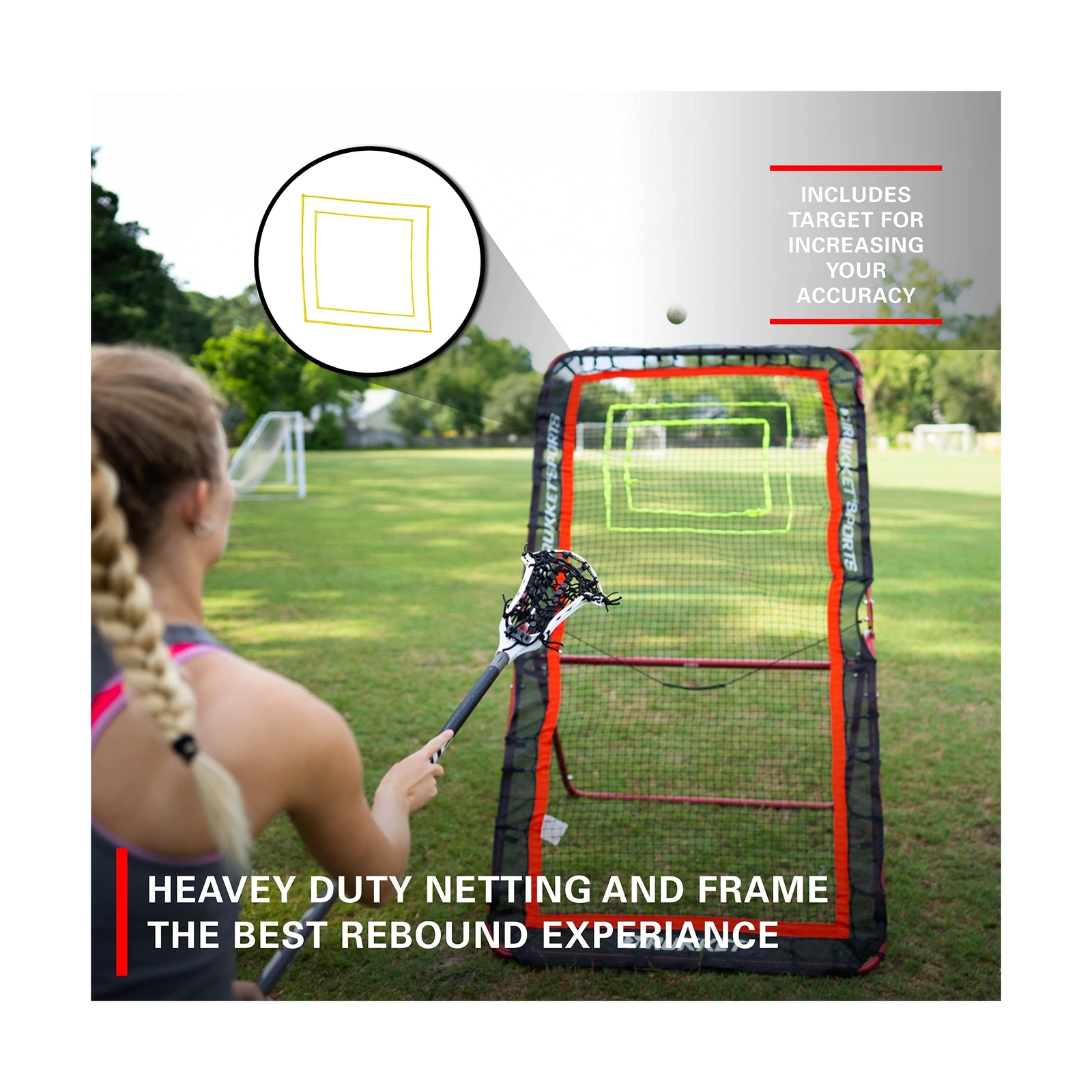 Rukket Sports 4x7ft Baseball and Softball Rebounder Pitch Back Training ...