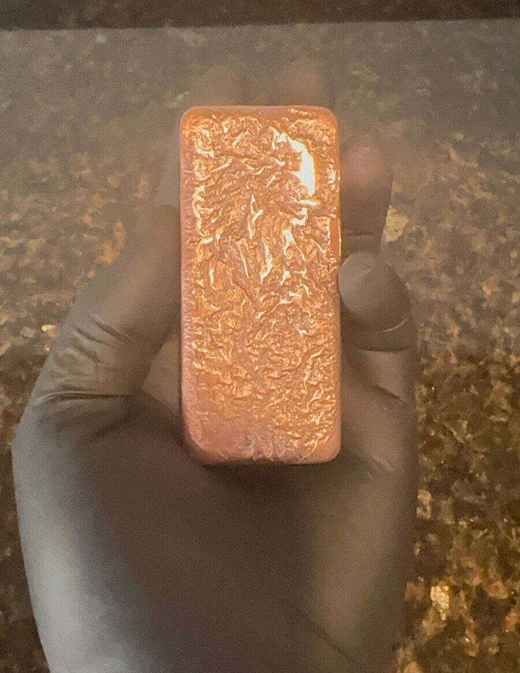🔥 Gorgeous 1 + Lb Pound .999 Pure Copper ART Bars Bullion Hand Poured ...
