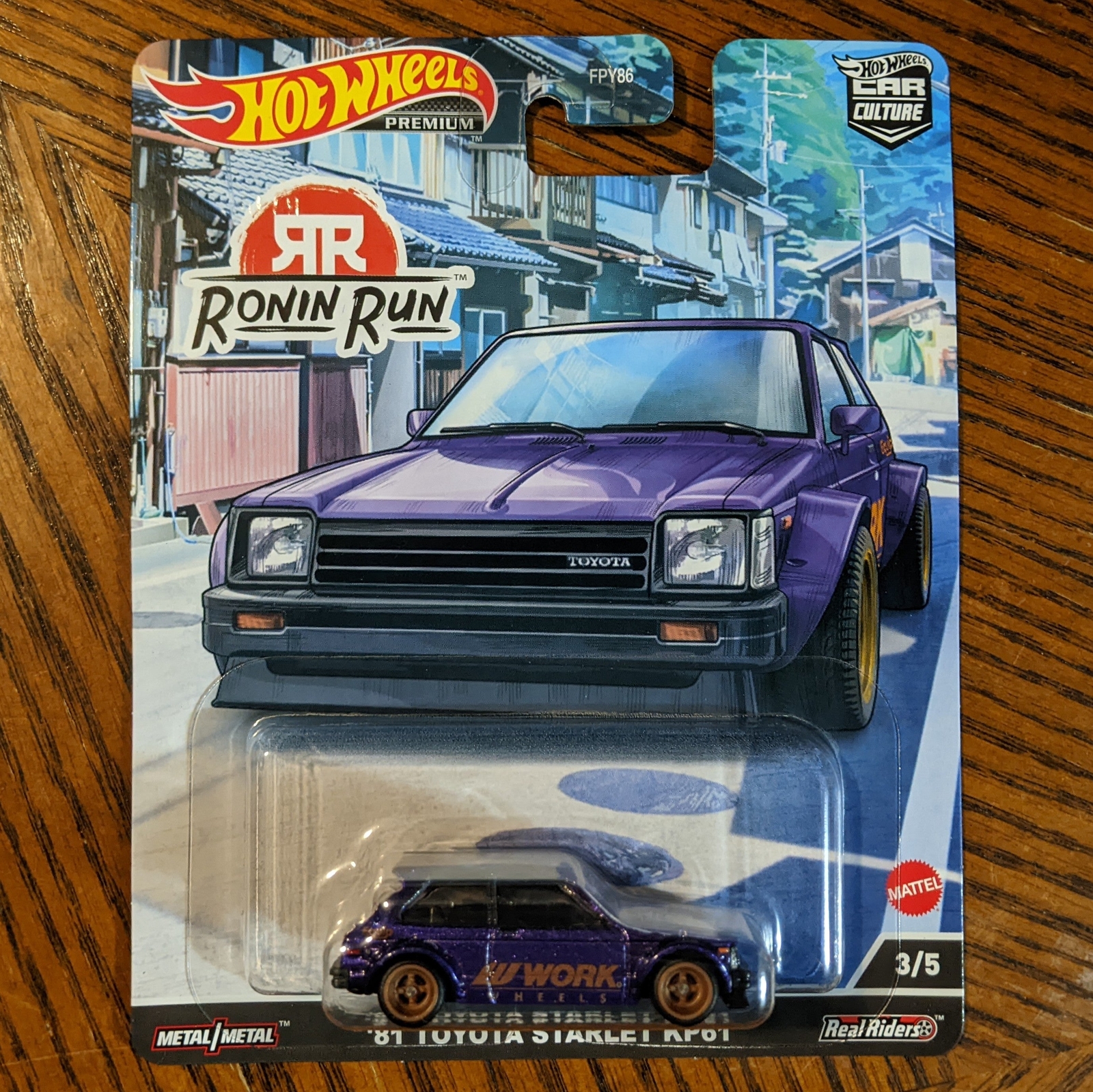 81 Toyota Starlet KP61 (Purple) - Ronin Run - Hot Wheels Premium (2022 ...