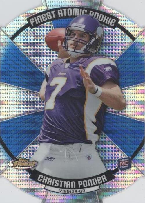 2011 Topps Finest - Finest Atomic Rookie Die-Cut Christian Ponder #FAR ...