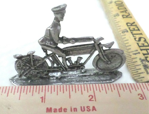 lead motorcycle toy vintage collectible old dispatch/cop rider made USA ...