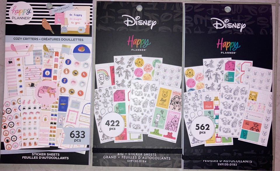 Happy Planner Sticker Books YOU CHOOSE FROM MANY DESIGNS, DISNEY, MORE ...