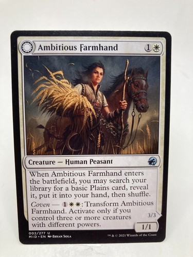 Ambitious Farmhand NM/M* Innistrad Midnight Hunt ENGLISH 002/277 ...