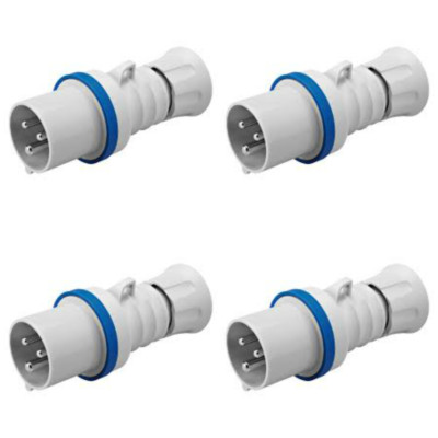 4 x Gewiss GW60004H Plugs 2 Pole & Earth Blue 230 Volt 16 Amp | eBay UK