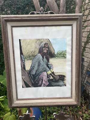 White Mountain Apache hand tinted original pen and ink by Eric Marley ...