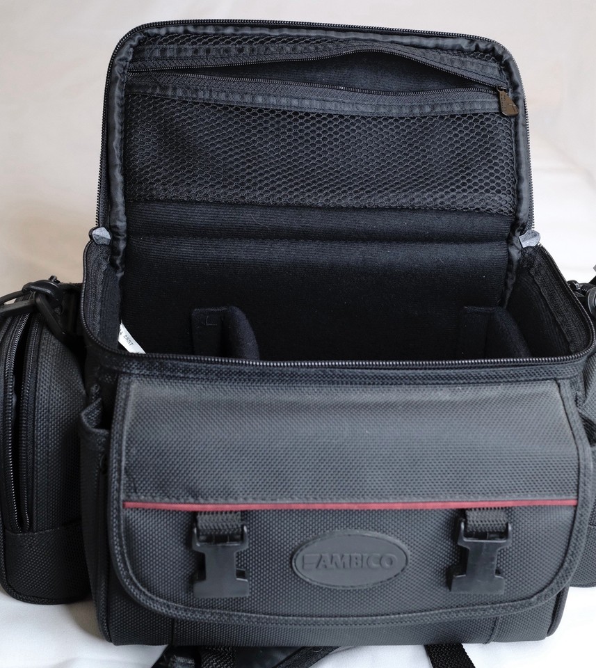 Ambico Camera Bag Black With Shoulder Strap Good Condition | eBay