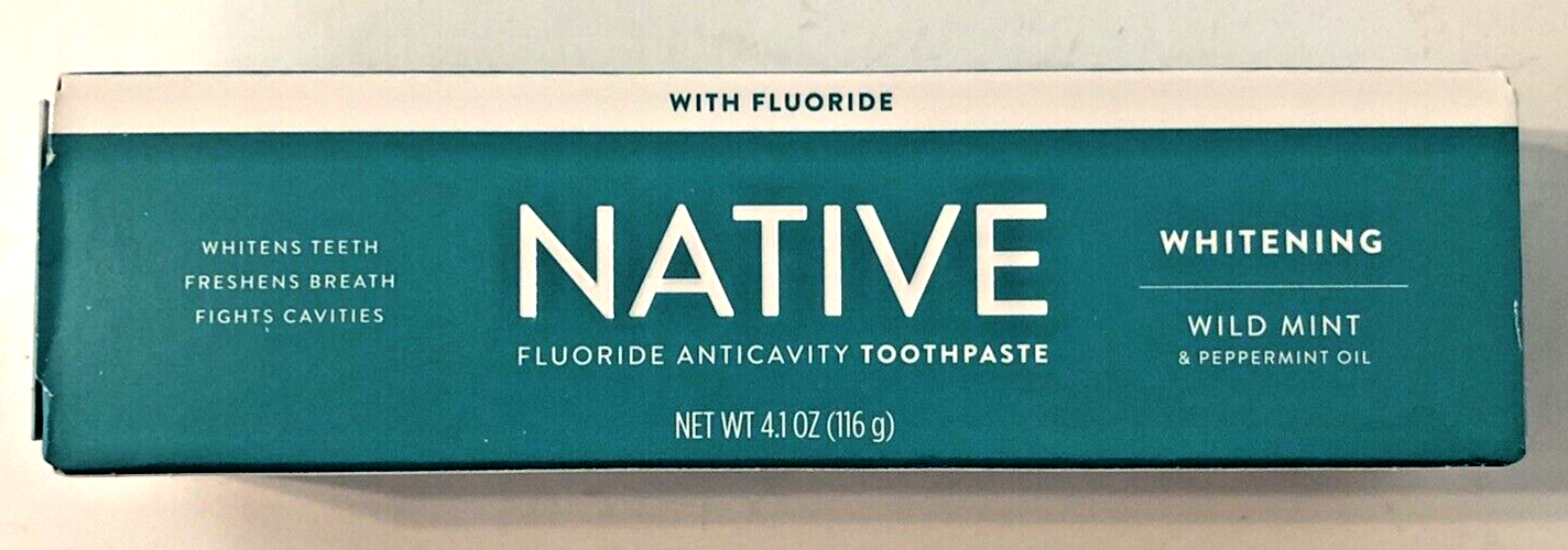 Native Fluoride Whitening Toothpaste Wild Mint & Peppermint Oil 4.1 oz ...