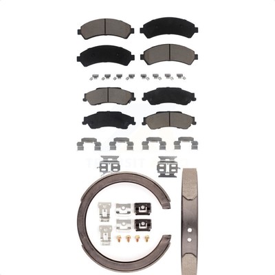 Ceramic Brake Pads And Parking Shoes Front Rear Kit For Chevrolet S10 ...