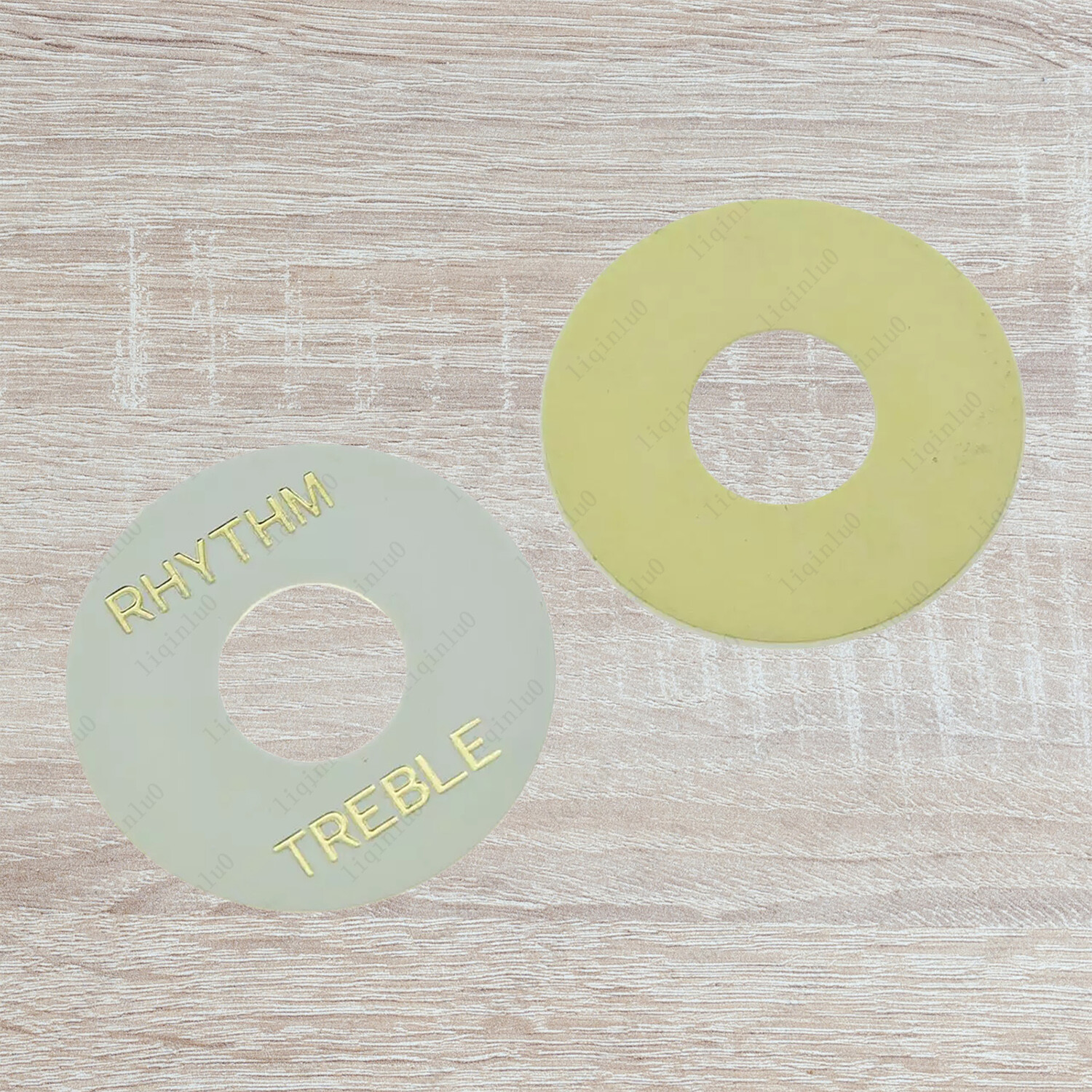 2x White Gold LP Toggle Switch Washer Rhythm Treble Ring Plate Fits Les ...