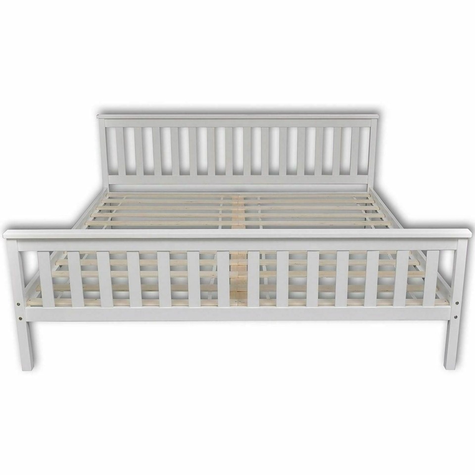 3ft 4ft 4ft6 Wooden Bed Frame Solid Wood Single Small Double Pine opt ...