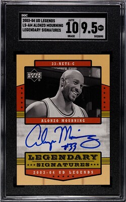 2003-04 UD Legends Legendary Signatures Alonzo Mourning Auto (SGC 10, 9 ...