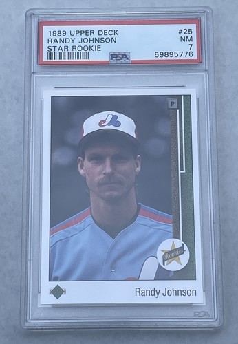 Randy Johnson 1989 Upper Deck Star Rookie RC Card #25 Graded PSA 7 NM ...