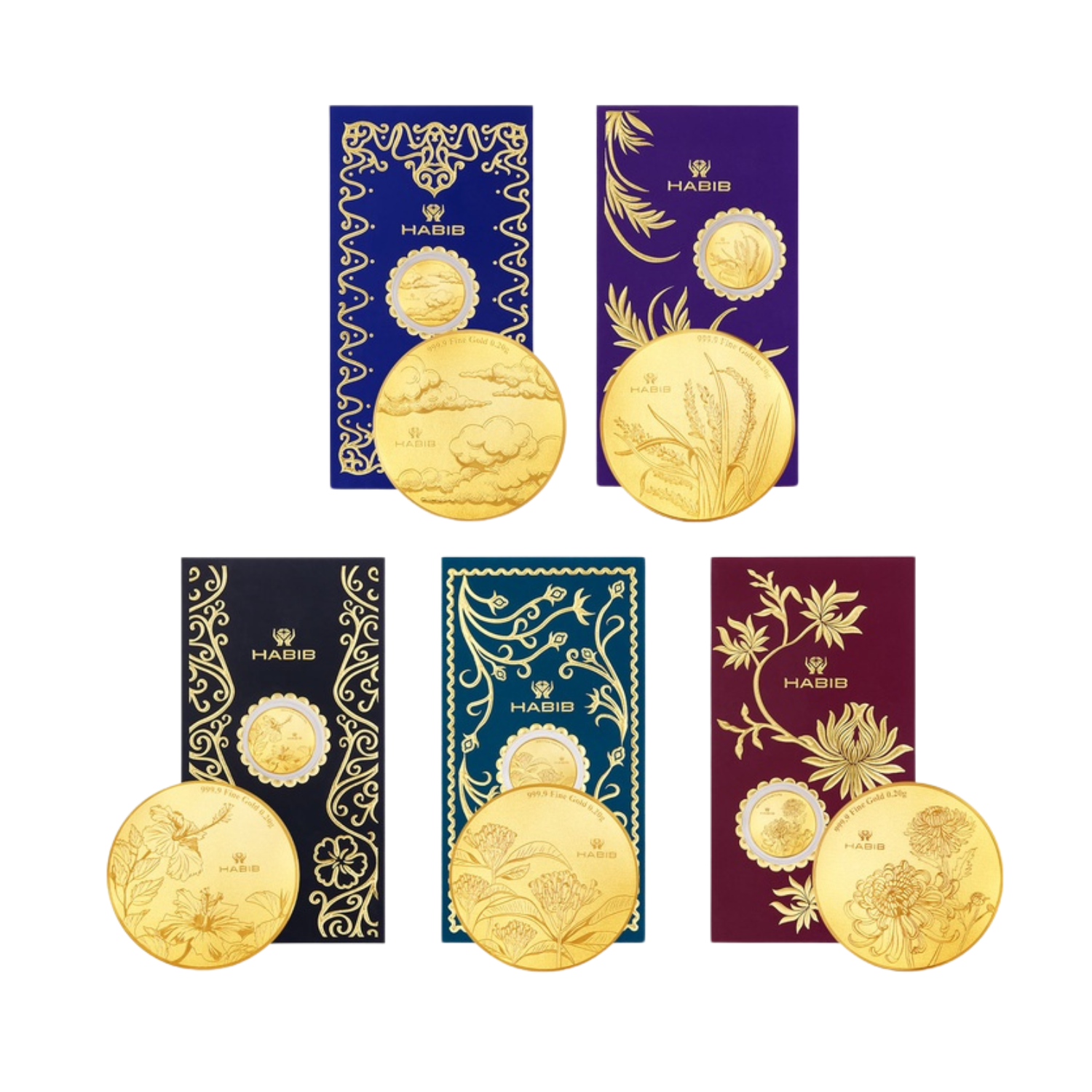 0.2G 999.9 24K Gold Wafer Coin Pure Malaysia Limited Edition Flora ...