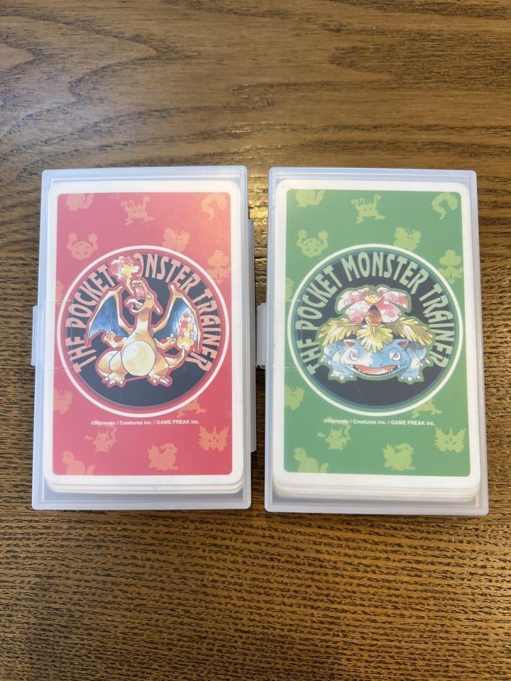 Pokemon Japanese Poker Playing Cards Deck Red Green Charizard Venusaur ...