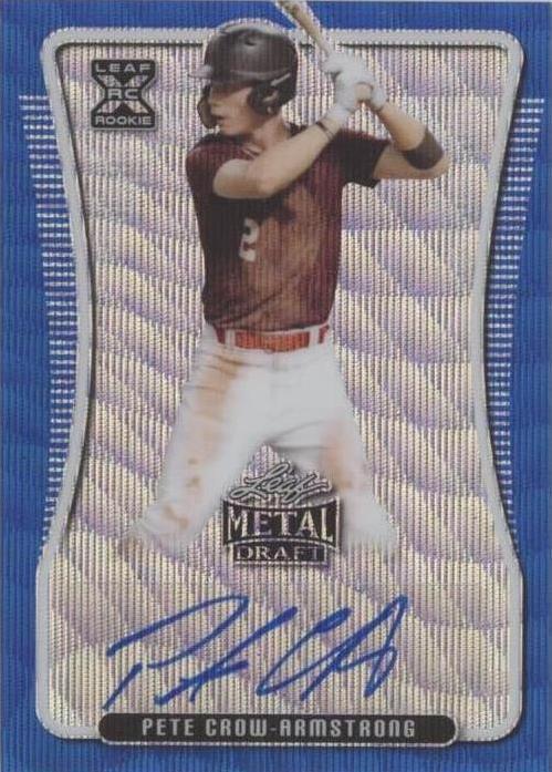 2020 Leaf Metal Draft - Pete Crow-Armstrong #BA-PCA Blue Wave /20 (AU ...