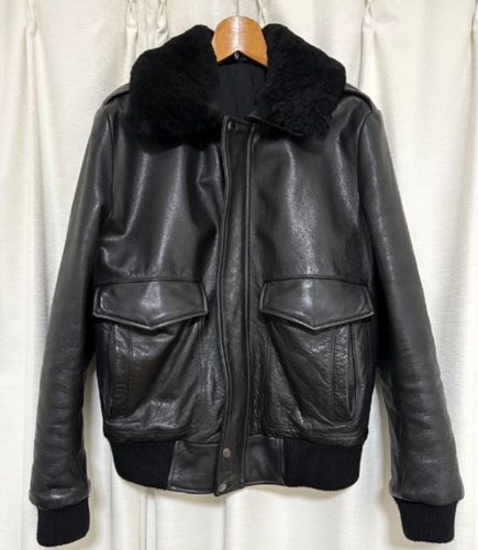 Brooklyn Circus Leather Bomber Jacket Removable Fur Collar Black Outer ...