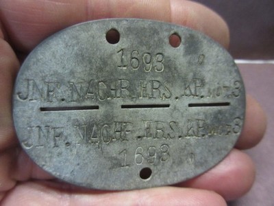 WW2 German Dog tag stainless steel rare original 101st airborne bring ...