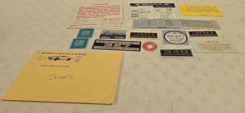 Vintage NOS Lot Of 23 Unused OEM GM GMC Chevrolet Automotive Decals ...