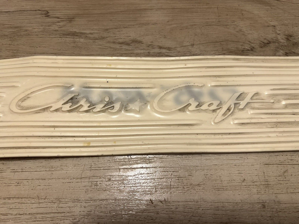 Vintage Chris Craft boat step pad 15 7/8" x 3 1/4" white ivory | eBay