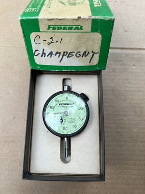 🇺🇸Federal C21 Dial Indicator Gauge .001 W/Box Machinist Tool Gage🇺🇸 | eBay