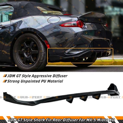 FOR 2016-22 MAZDA MX5 MIATA ND RF PU JDM GT STYLE SHARK FIN REAR BUMPER ...
