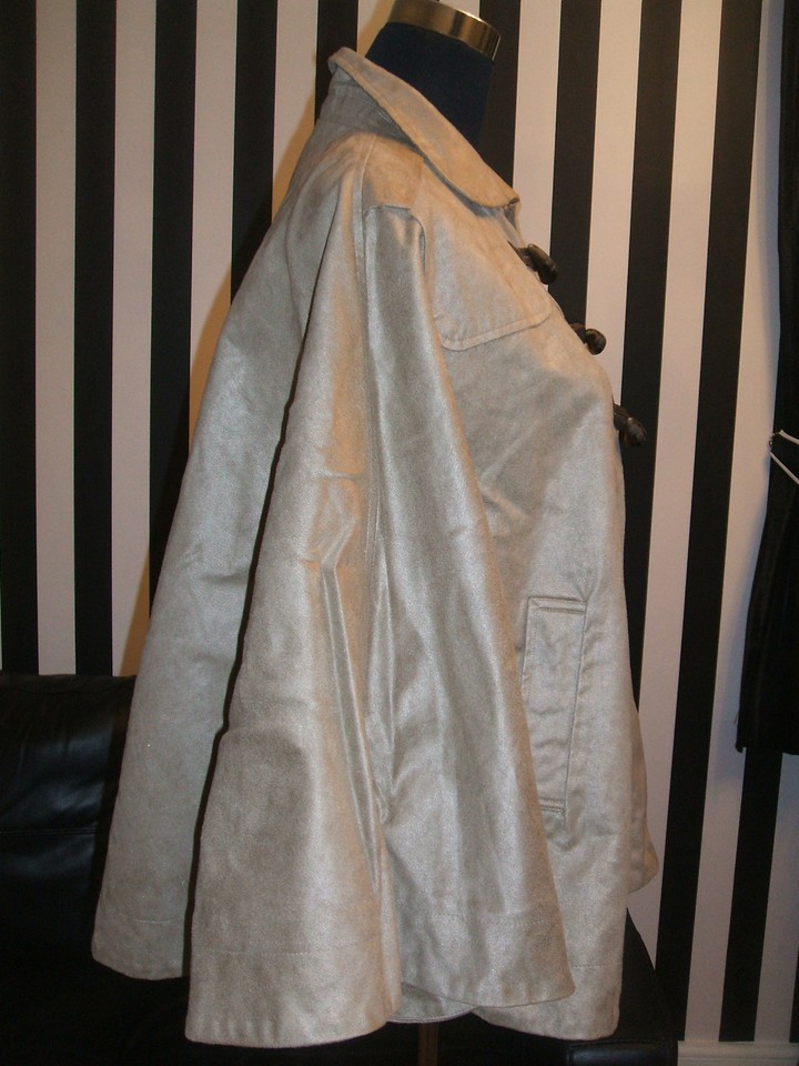 PRIMARK SIZE UK 8 BEIGE FAUX SUEDE CAPE JACKET COAT MAC FULLY LINED ...