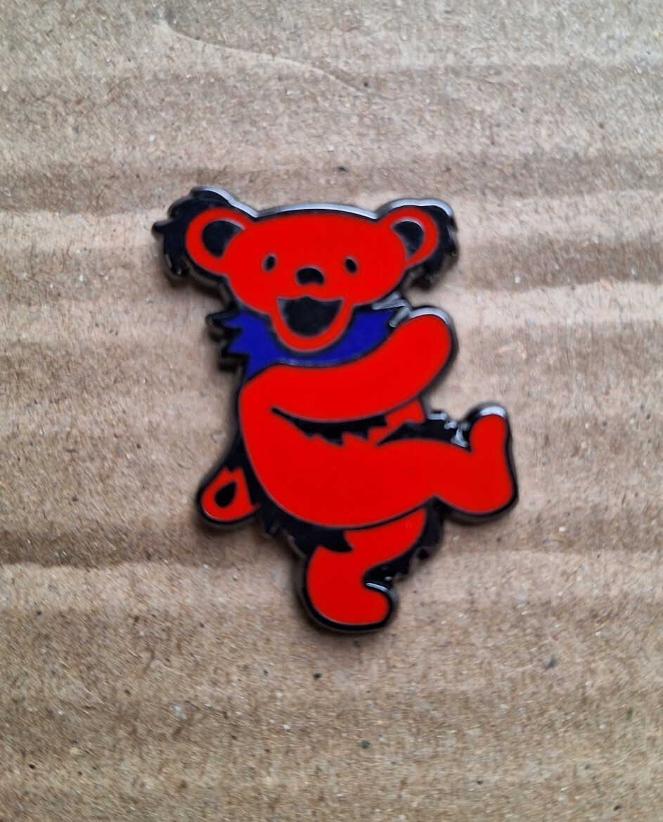 Red Bear Hat Pin Grateful Dancing Dead Bears lepal pins | eBay