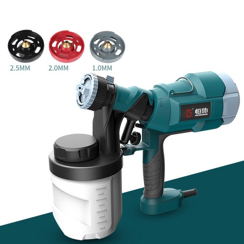 220V Electric Spray Gun Paint Sprayer Spraying Machine w/ 1/2/2.5mm ...