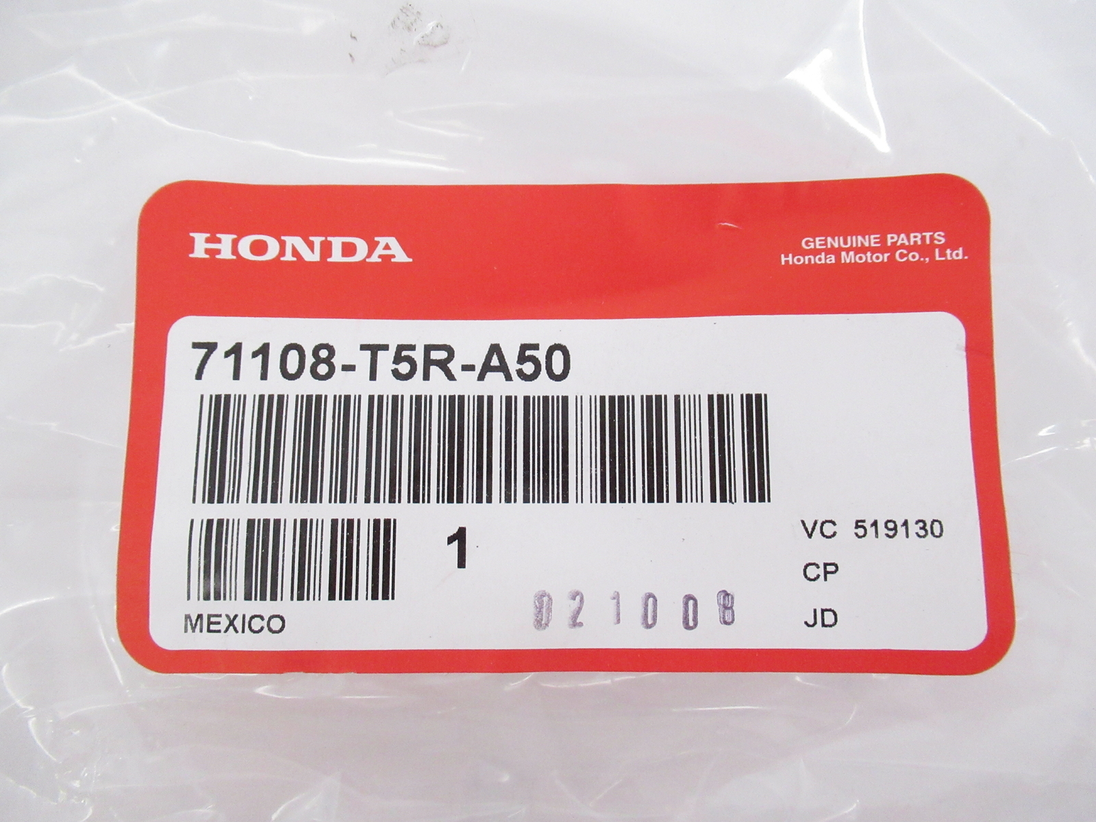 Genuine OEM Honda 71108-T5R-A50 Driver Front Bumper Hole Cover 2018 ...