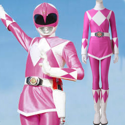 Adult Women Outfit Zyuranger Boots Pink Ranger Kimberly Hart Cosplay ...