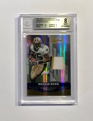 2008 Absolute Mem (Gridiron Force Mat Prime/50) Reggie Bush (BGS 8) .5 ...