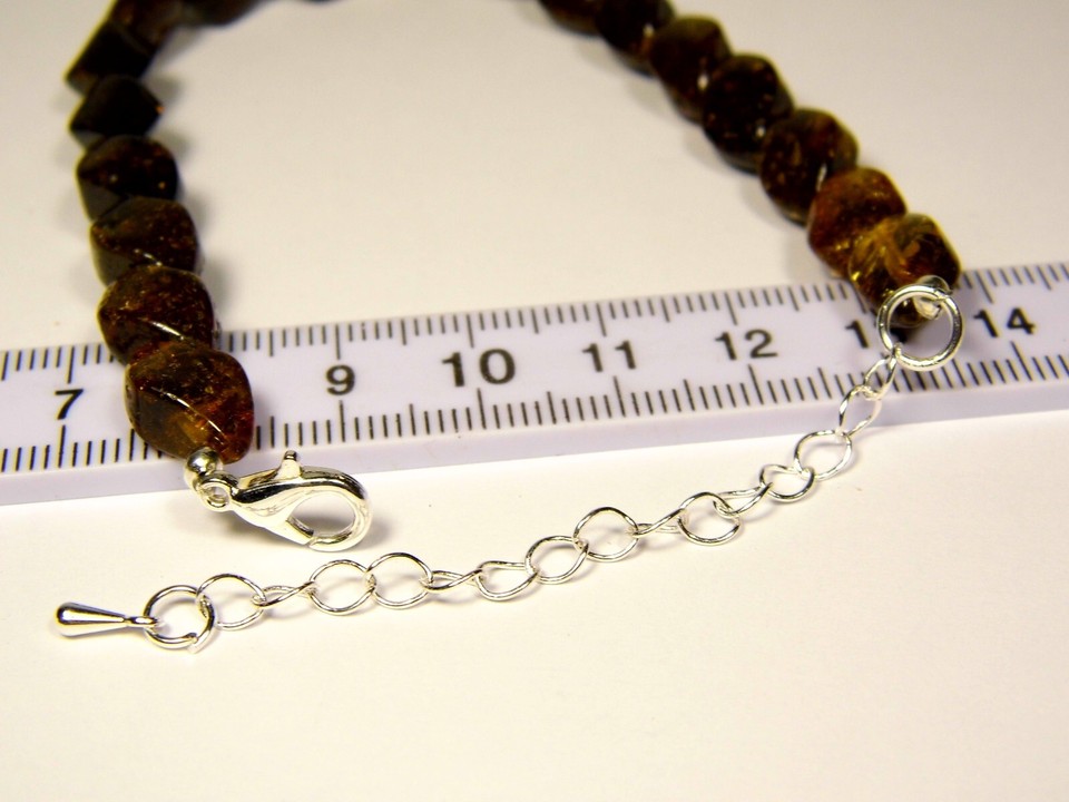 Baltic Amber Snake Bracelet 8-9.5" Black Brown Green Natural Genuine ...