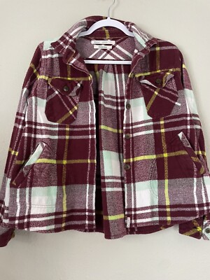 Woolrich Womens Oxbow Bend flannel shirt Small purple plaid button up ...