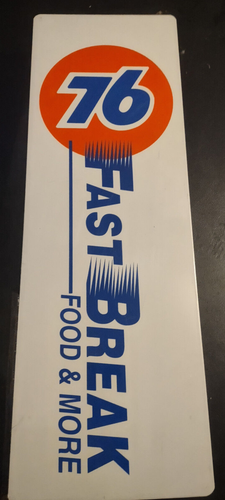 VINTAGE NOS METAL PAY PHONE SIDE SIGN (76 FAST BREAK FOOD AND MORE) | eBay