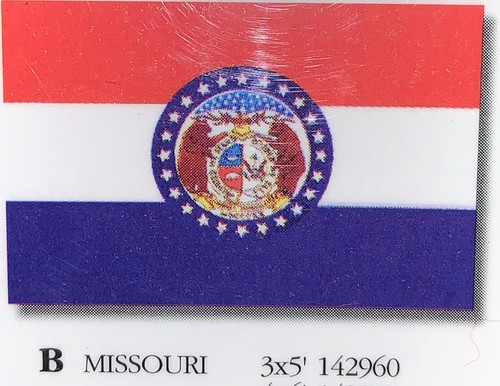 MISSOURI Nylon State Flag- 3’ X 5’ with Metal Grommets In Original Box ...