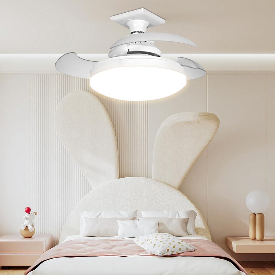 Invisible Fan Light Ceiling Fans With Lights And Remote Dimmable LED ...