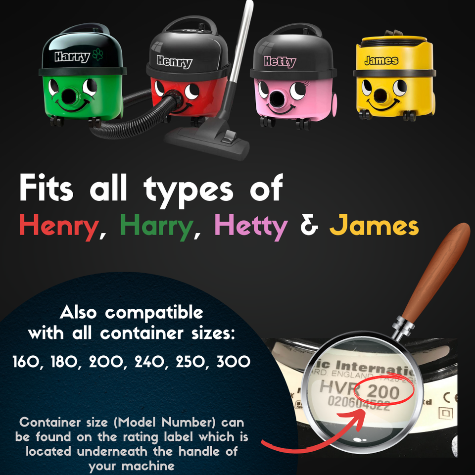 Henry Hoover Bags Hetty HEPAFLO Vacuum Cleaner Hoover Bags 907075 ...